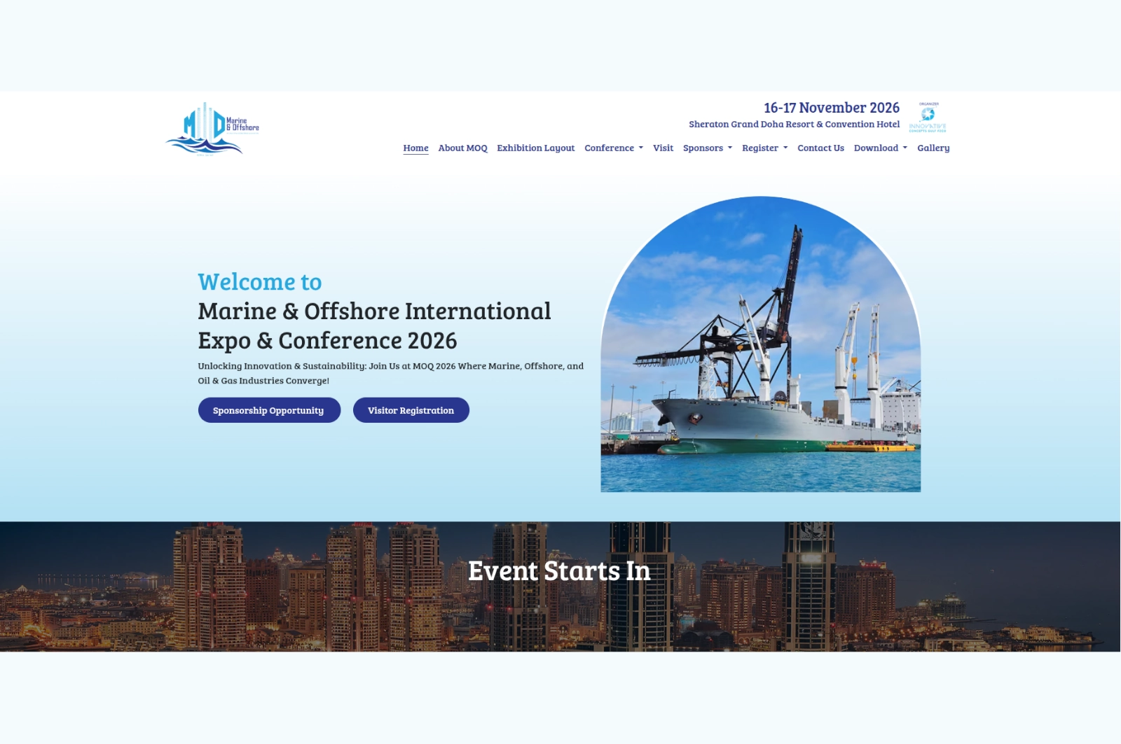 MOQ Doha Conference & Exhibition Website Launch | Innoway